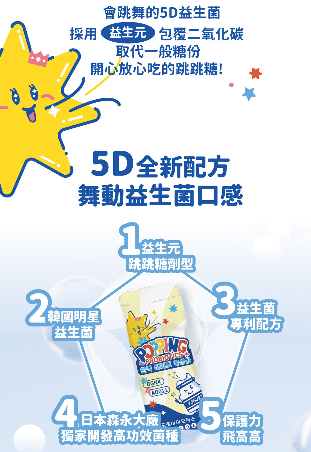 會跳舞的5D益生菌跳跳糖 (優格風味)